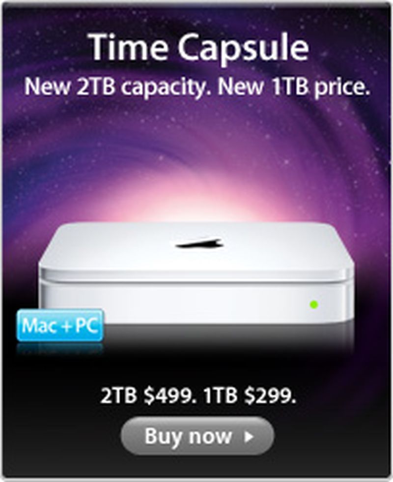 Apple Updates Time Capsule to 1 TB and 2 TB Capacities [Updated ...