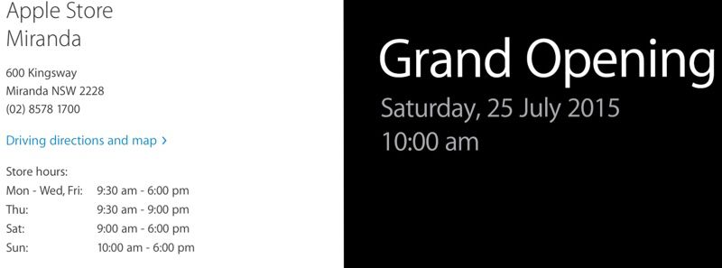 Apple Store Miranda Opening in New South Wales on July 25 - MacRumors