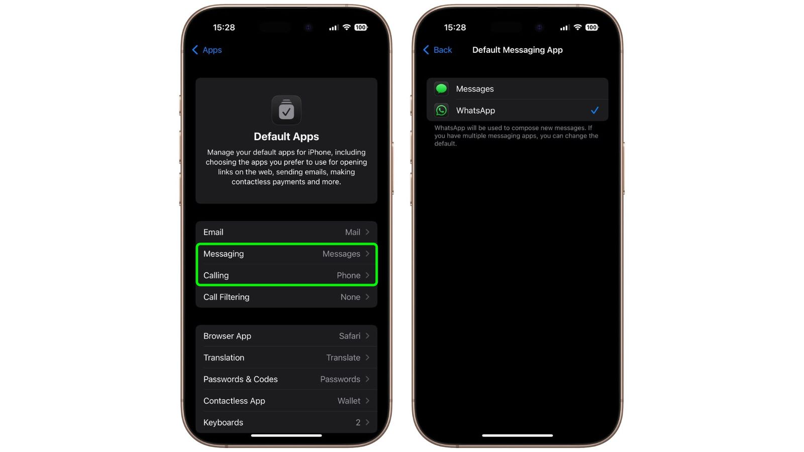 WhatsApp Can Now Be Your Default Call and Messaging App on iPhone ...