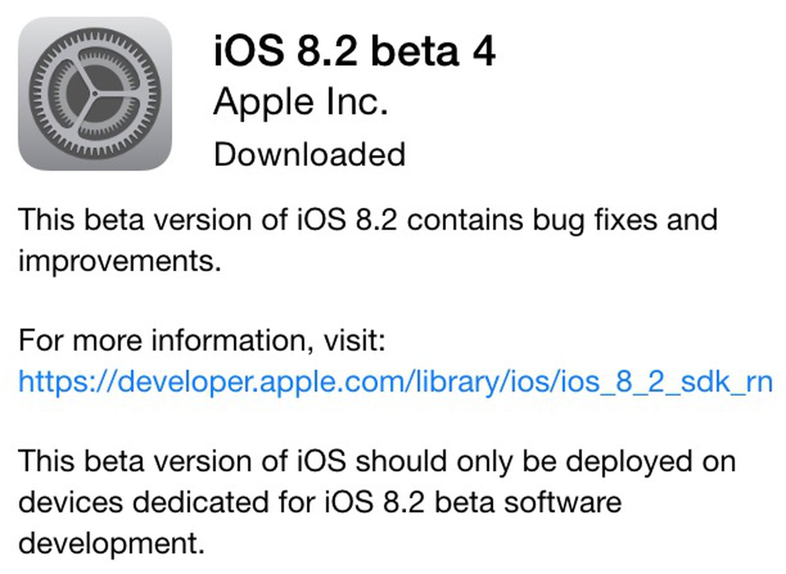 Apple Seeds Fourth iOS 8.2 Beta to Developers - MacRumors