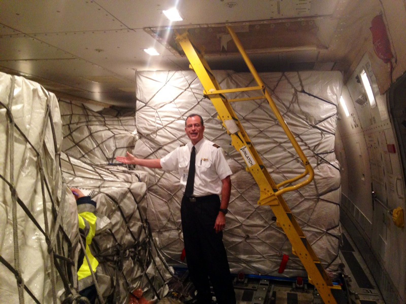 Photos From Inside a 747 Flying iPhone 6 Units to the U.S. - MacRumors