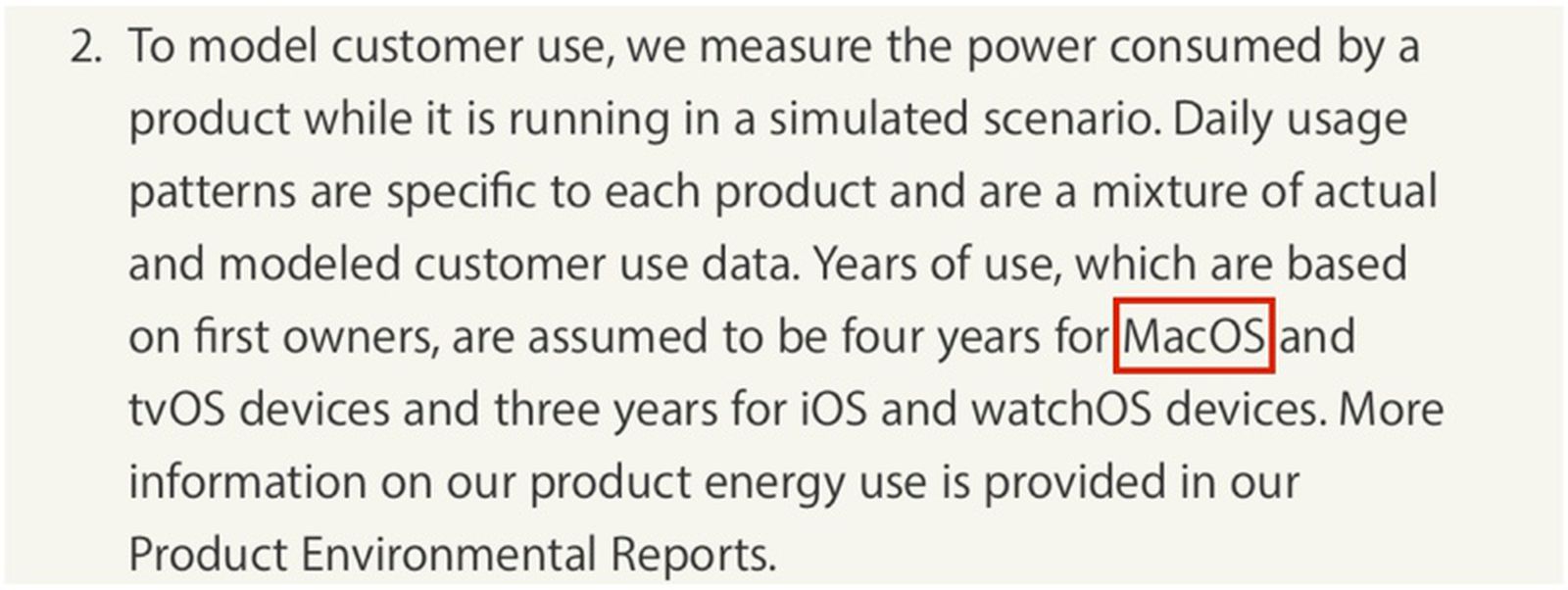 Apple Refers To Os X As Macos In Environmental Webpage Update Macrumors