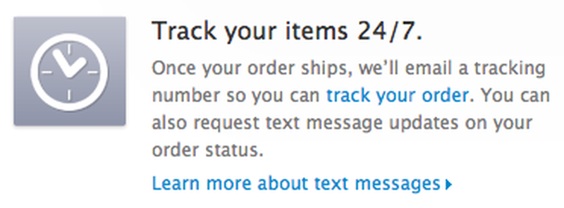 Apple Online Store Introduces Text Message Shipping Notifications ...