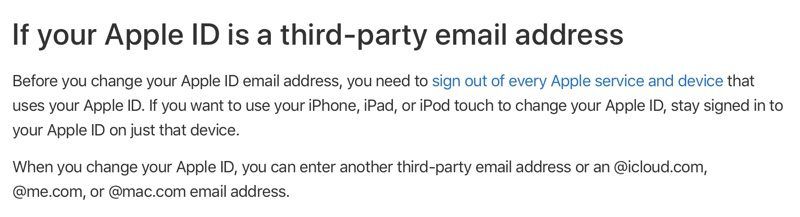 Apple Now Letting Apple IDs With Third-Party Email Addresses Be Updated ...