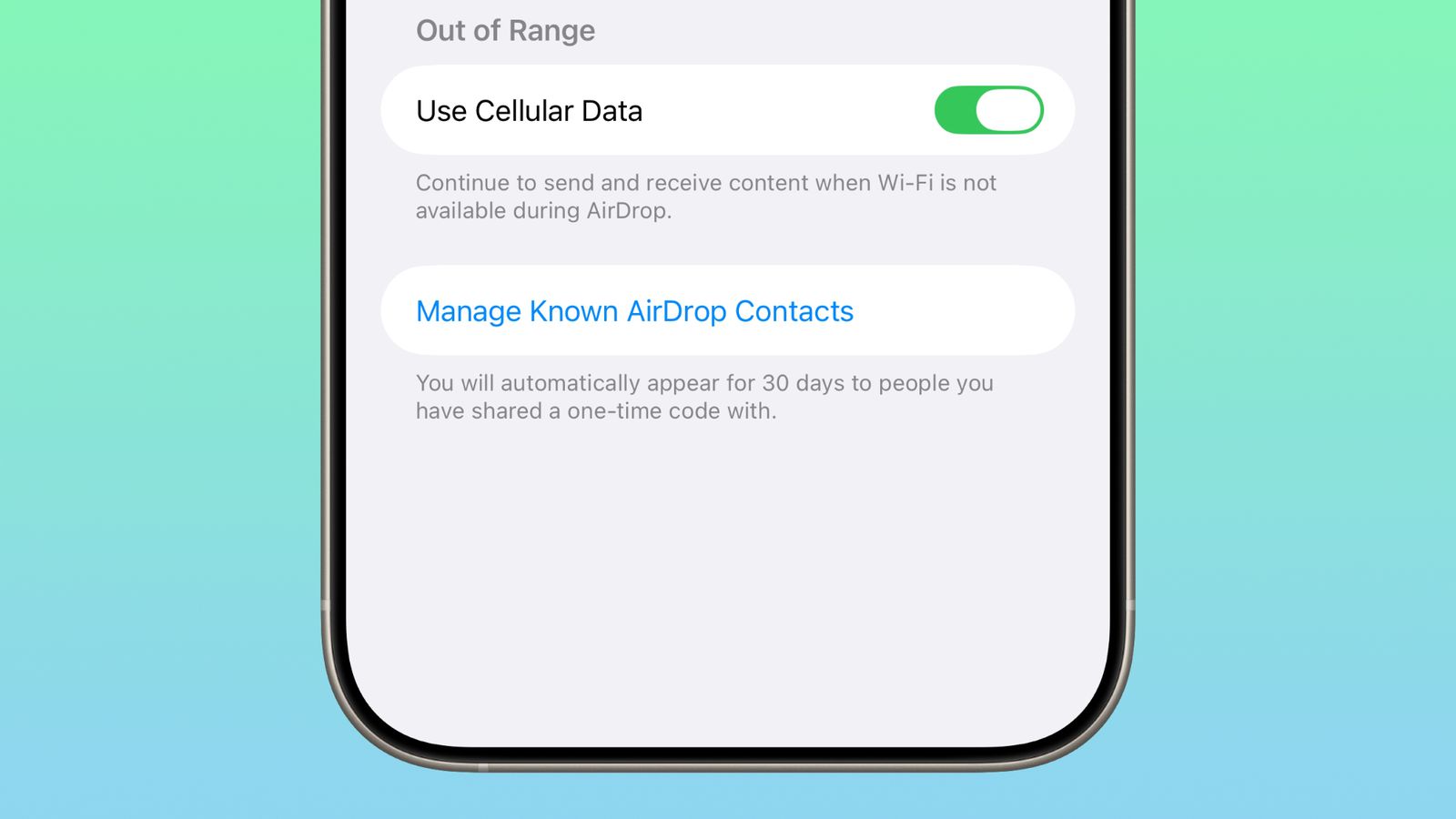 iOS 26.2 Adds Temporary AirDrop Access With Shareable Codes - MacRumors