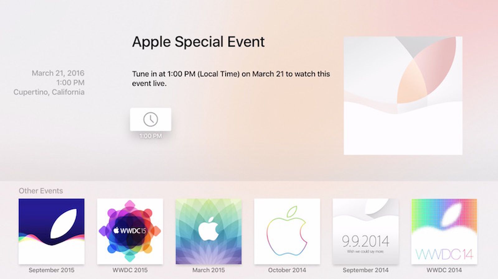 'Apple Events' Launches on Apple TV App Store Ahead of Monday's 'Let Us ...
