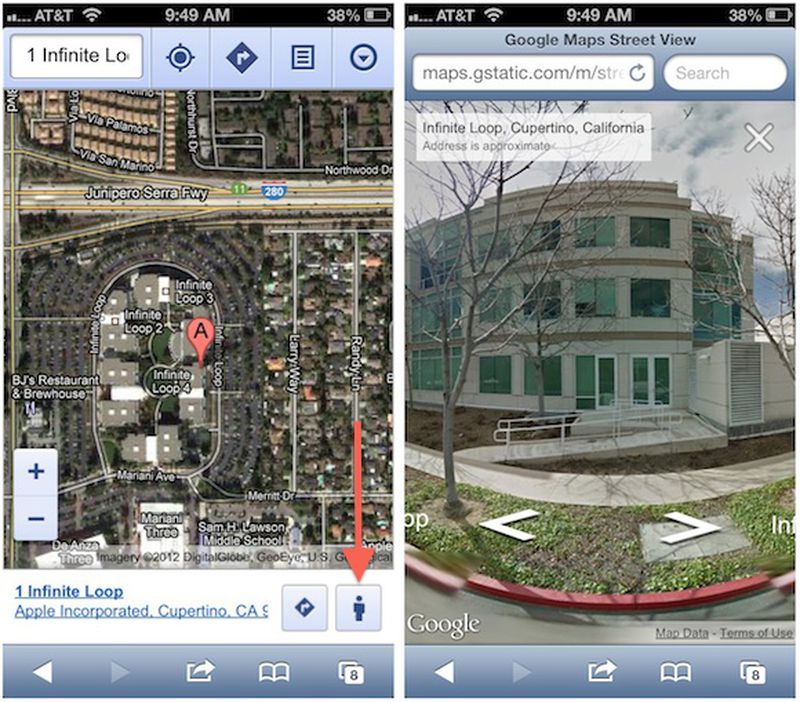 Google Adds Street View to Web-Based Google Maps for Mobile Devices ...
