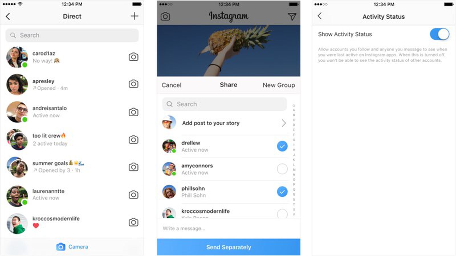 Instagram Gains Status Dots to Let You Know When Friends Are Online ...