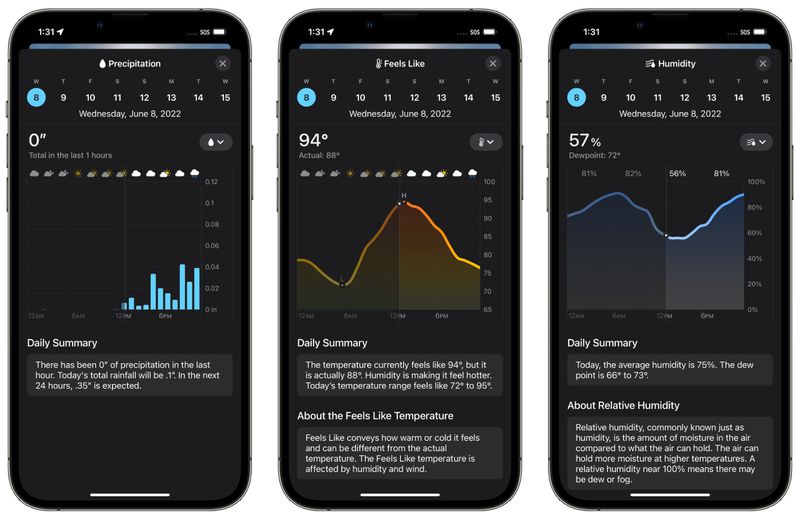 iOS 16 Weather App Gets Significant Overhaul With Deeper Dark Sky ...