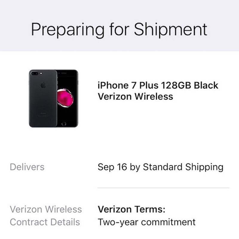 First iPhone 7 Orders Now 'Preparing for Shipment' With September 16 ...