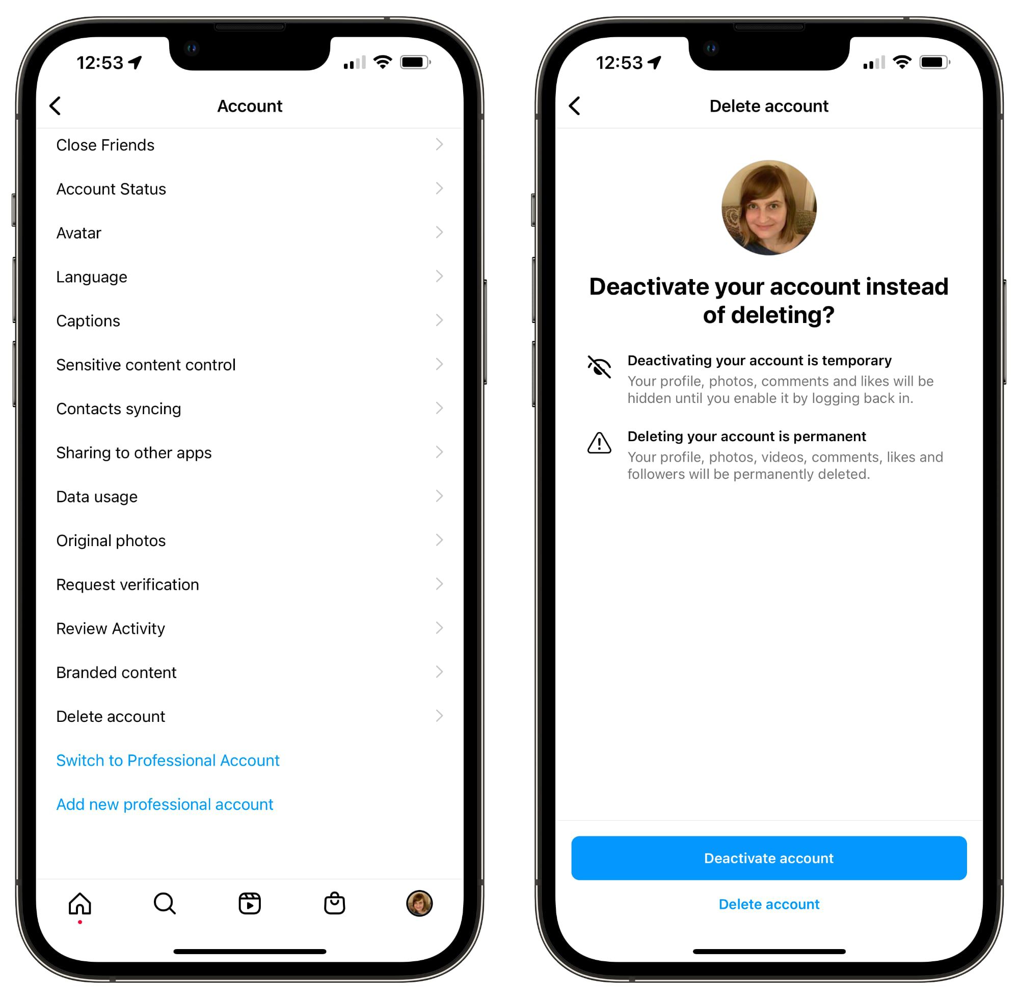 Instagram Adds Option to Delete Account in iOS App to Comply With App ...