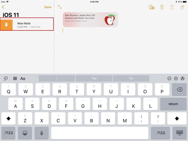 How to Use New Pinning and Tables Features in Notes in iOS 11 and macOS ...