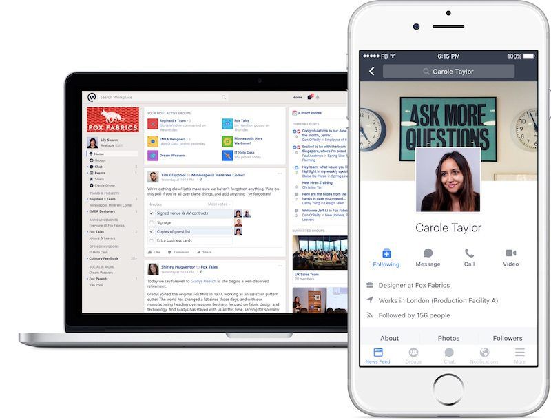 Facebook Launches New Team Collaboration Tool Called 'Workplace ...