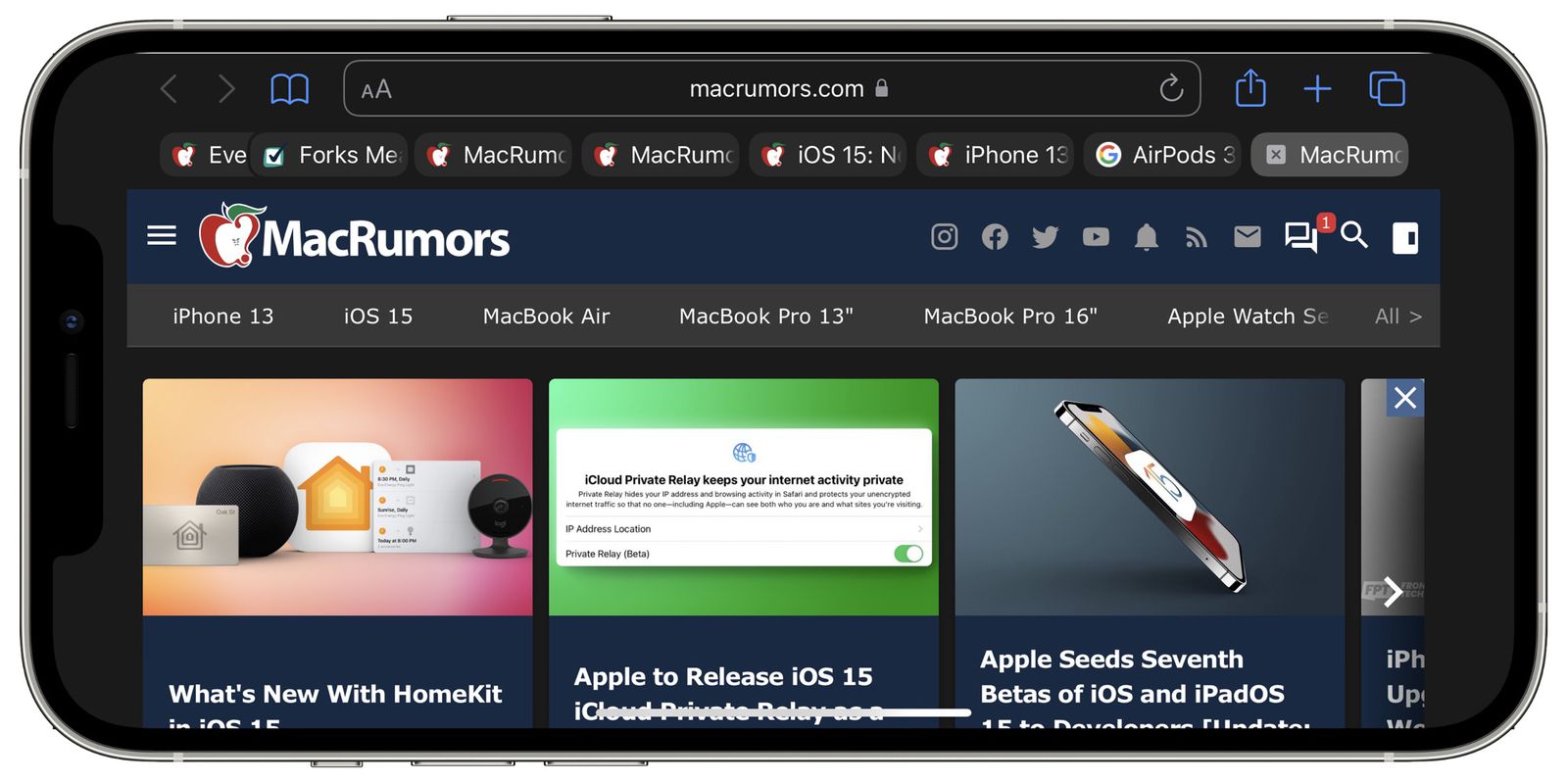 iOS 15 Safari Guide: Tabs, Extensions, Search Bar, and Other Changes - MacRumors