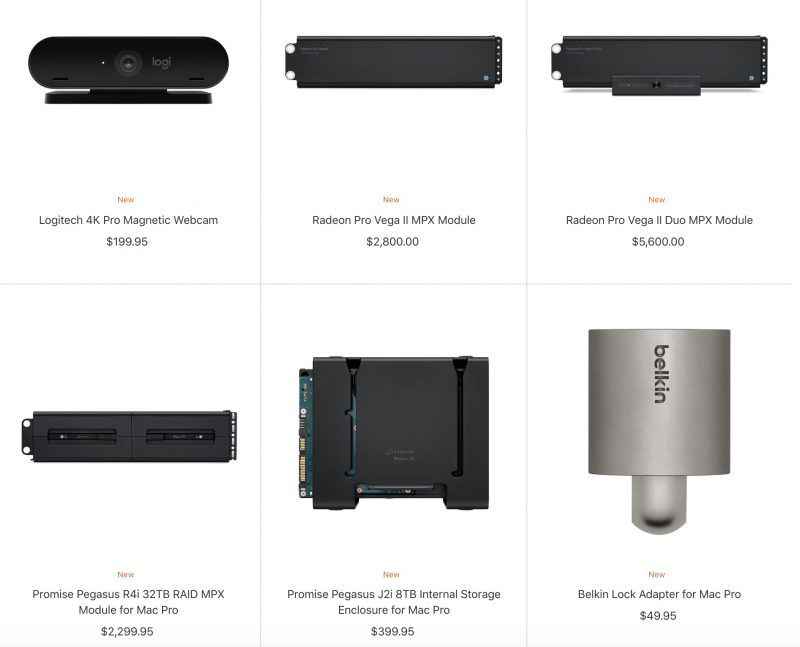 New Mac Pro Accessories Added to Apple Store, Plus Logitech 4K Webcam ...