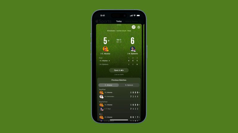 Apple Sports App Updated With Tennis Scores and More - MacRumors