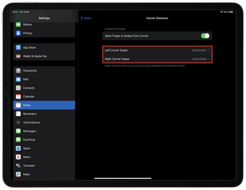 iOS 15.4: How to Customize iPadOS Corner Gestures - MacRumors