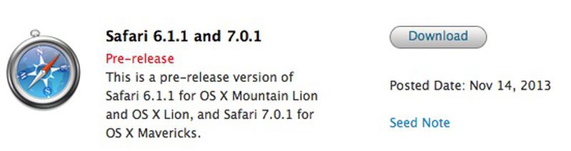 Apple Seeds Safari 7.0.1 and 6.1.1 with Autofill and PDF Improvements ...