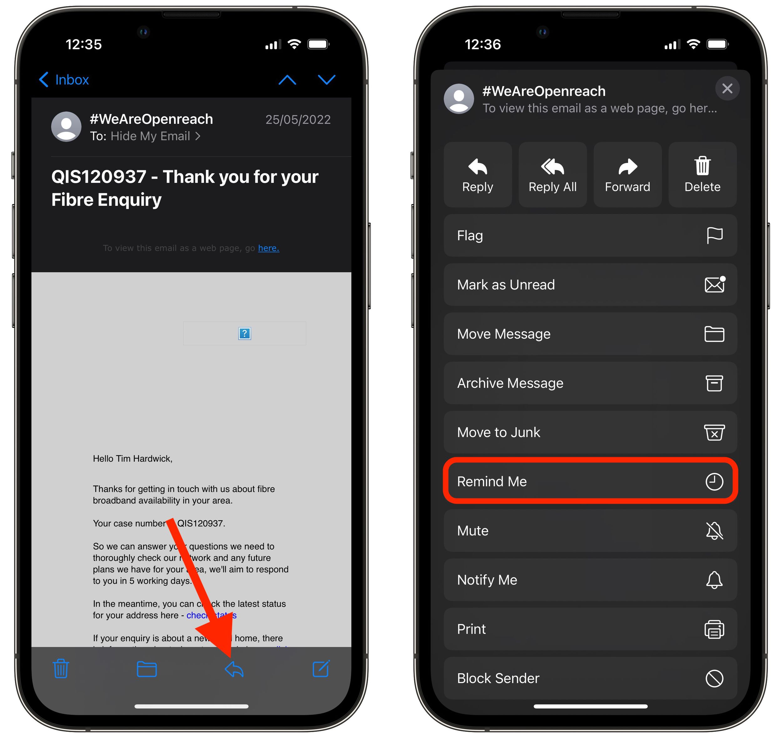 iOS 16: How to Get Email Reminders in Apple Mail - MacRumors
