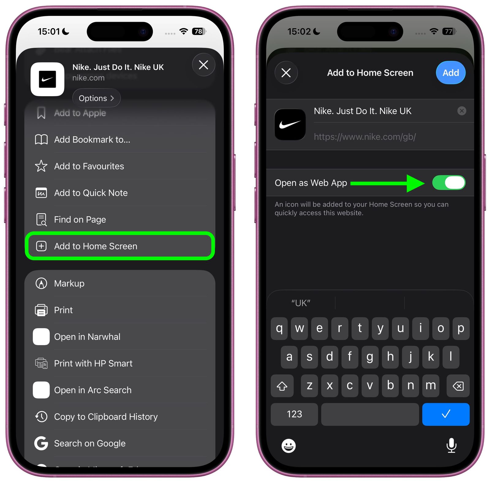 iOS 26: Add Web App or Bookmark to iPhone Home Screen - MacRumors