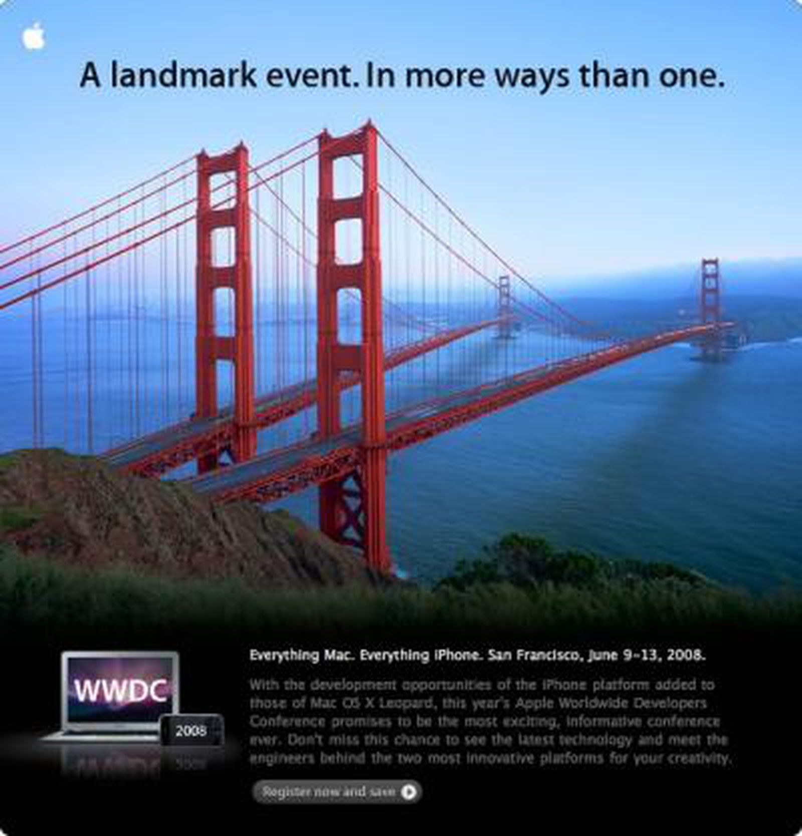 Apple Announces WWDC 2008 (June 9-13, 2008) - MacRumors