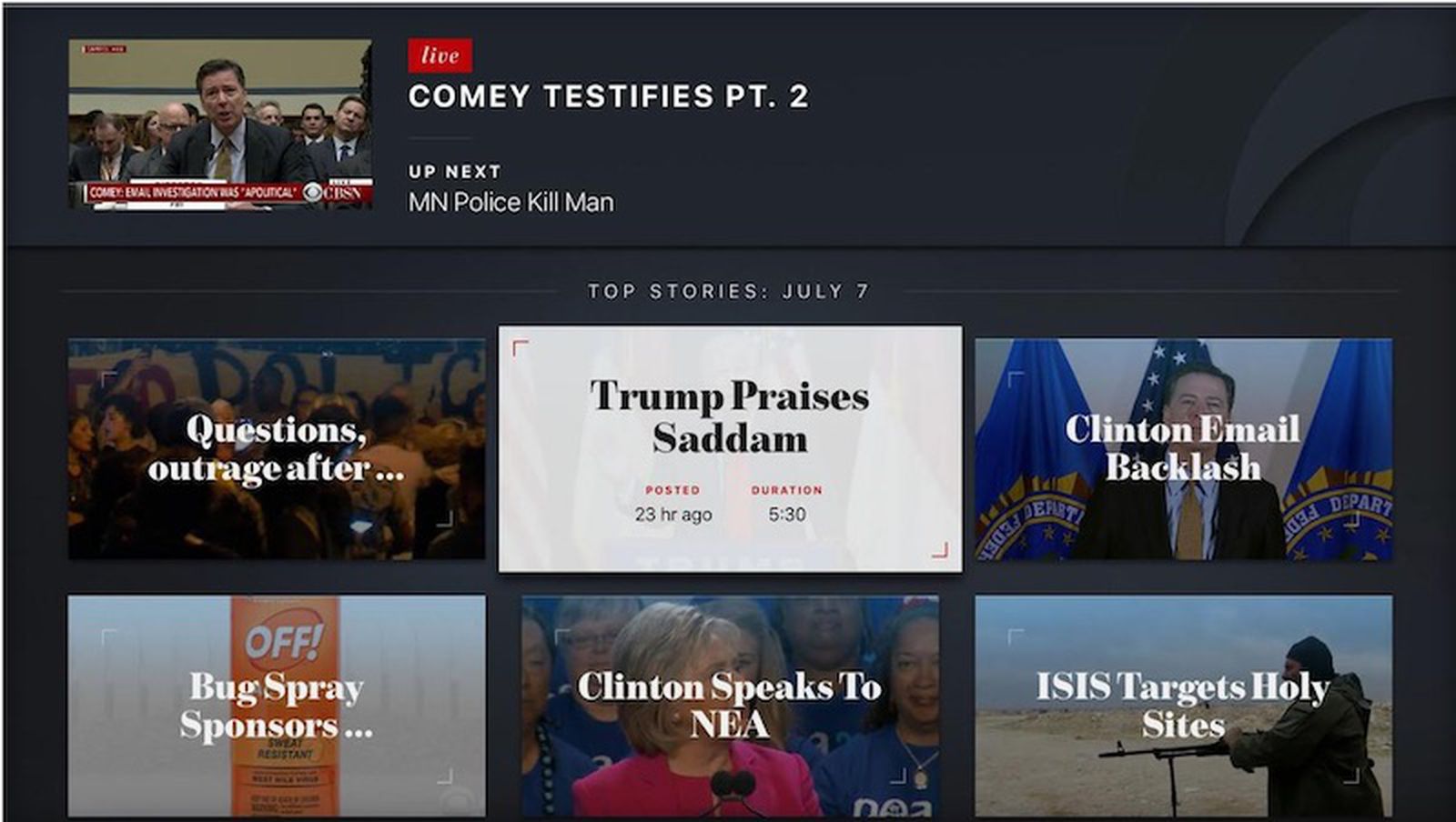 CBS News Launches New Apple TV App Designed Exclusively for tvOS ...