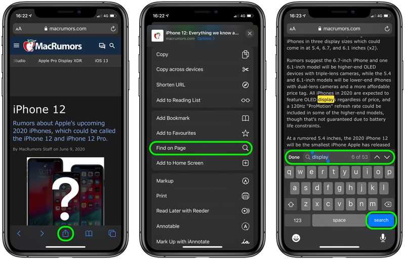 How to Search a Webpage for Specific Text in Safari on iPhone and iPad ...
