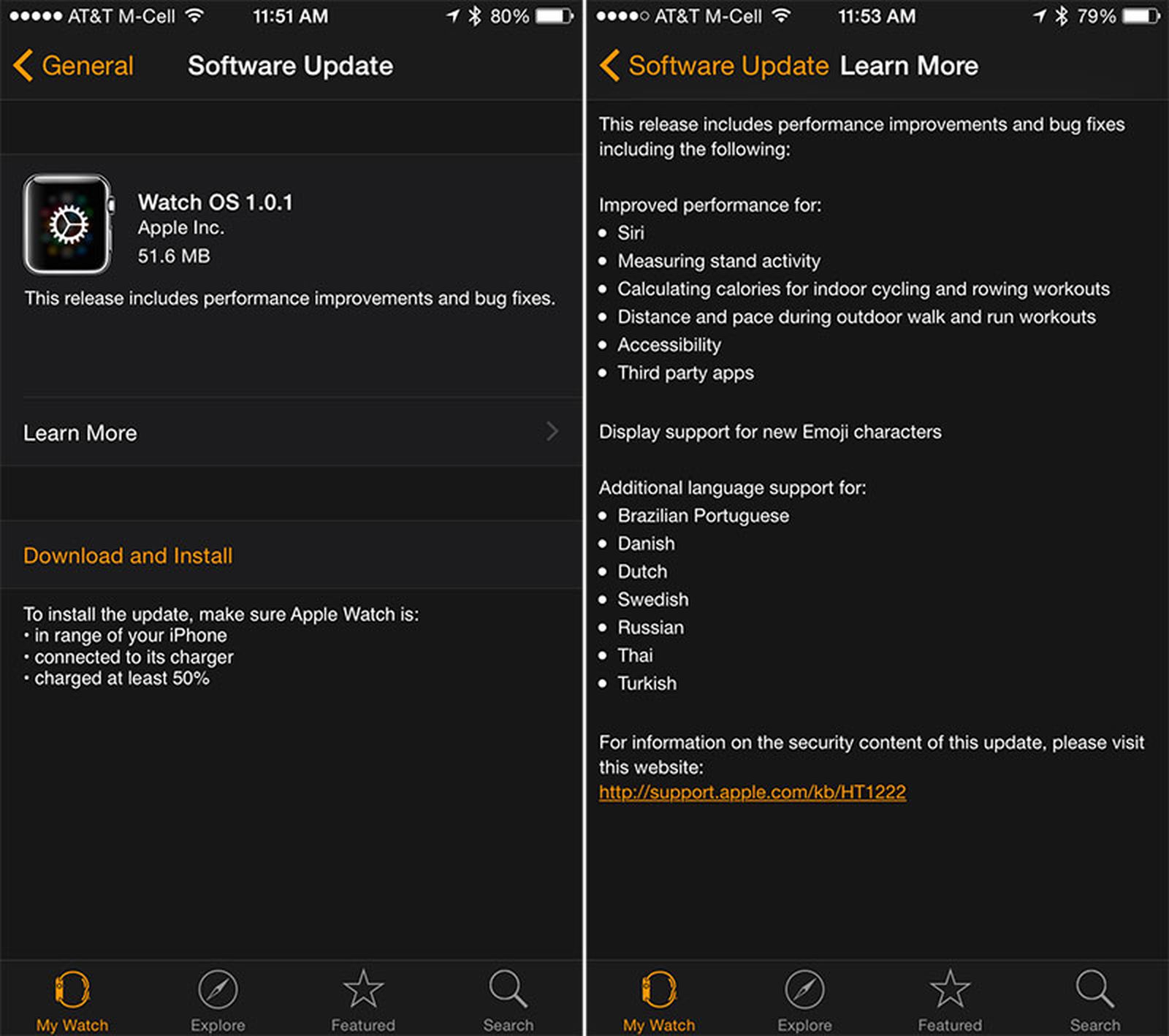 Apple Releases First Apple Watch Software Update With Bug Fixes and ...