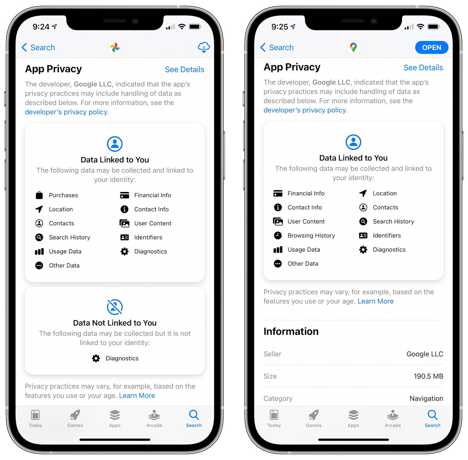 All of Google's Main Apps Now Feature Privacy Labels - MacRumors