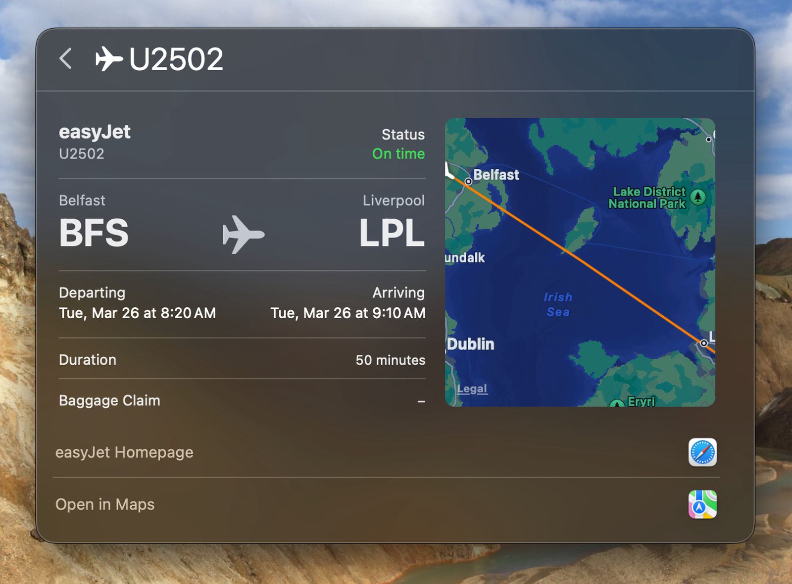 Track a Flight on Your iPhone - MacRumors