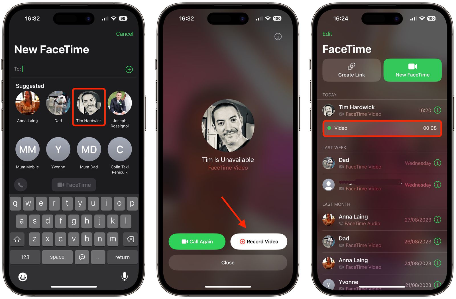 iOS 17: How to Record a FaceTime Video or Audio Message - MacRumors