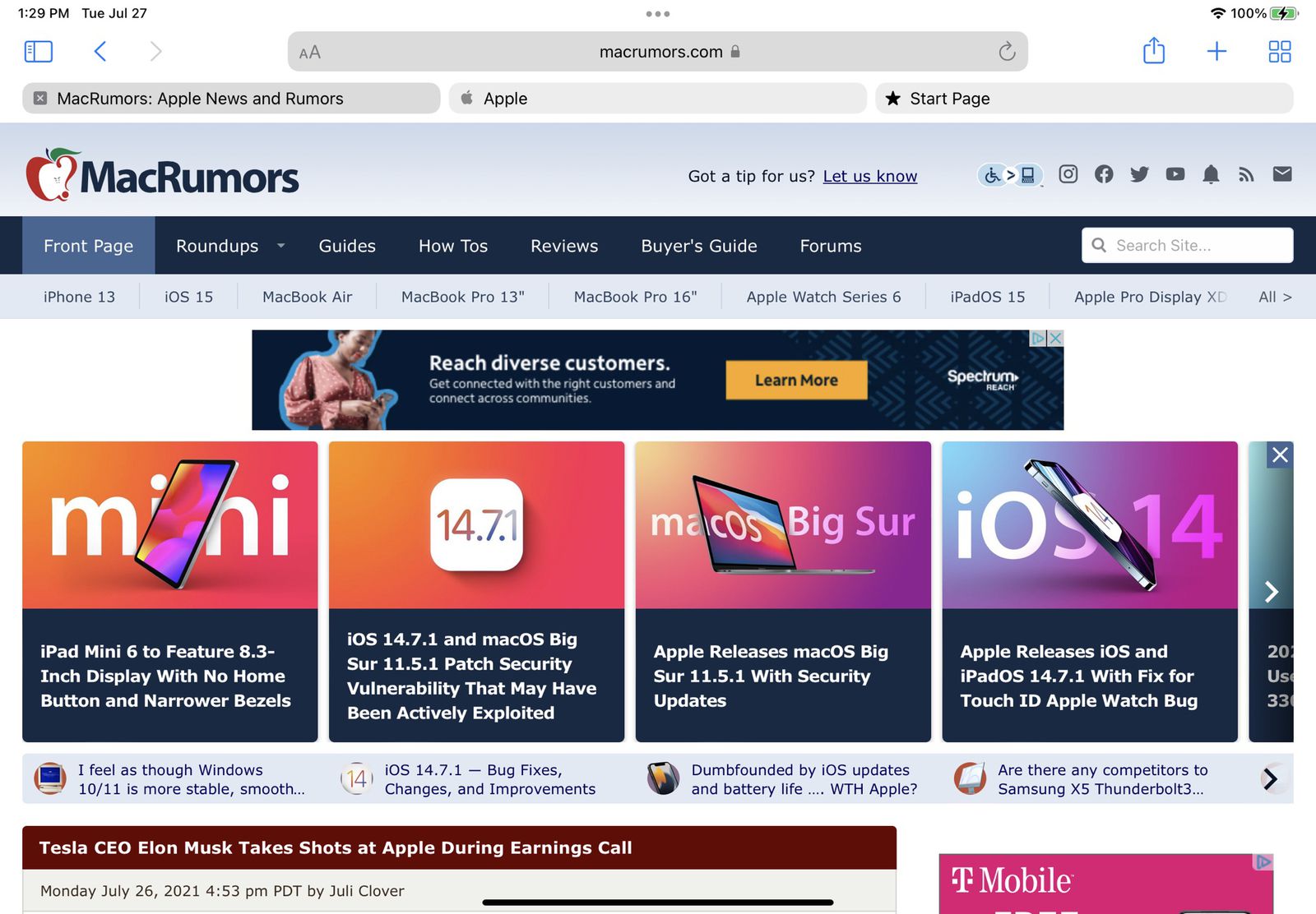 iPadOS 15 Gains macOS Monterey's Redesigned Safari Tab Interface ...