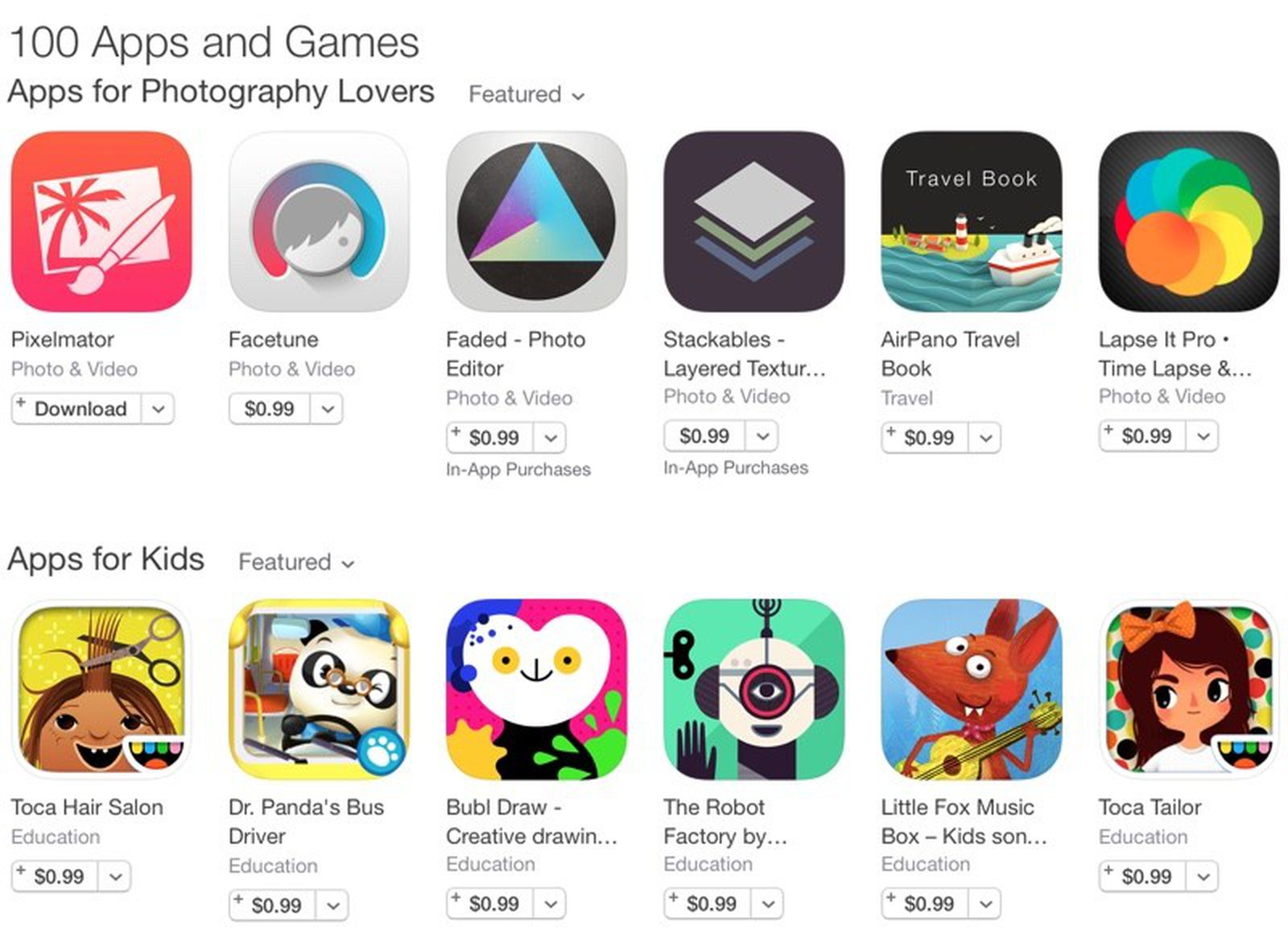 App Store Promotion Offers 100 Apps and Games at a Discount - MacRumors