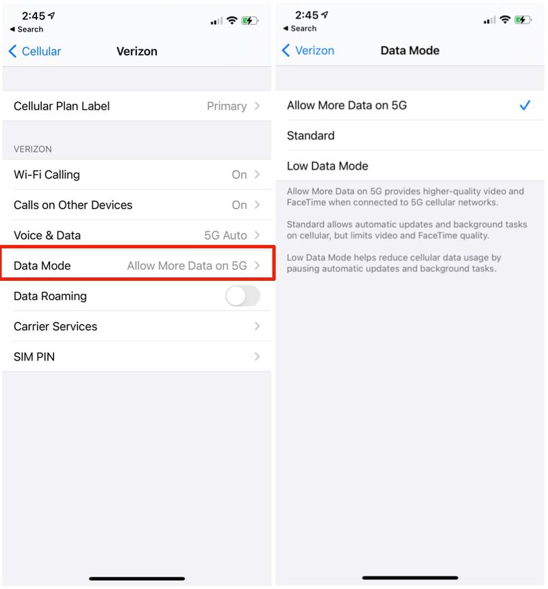iPhone 12 5G Settings: How to Save Data and Battery - MacRumors