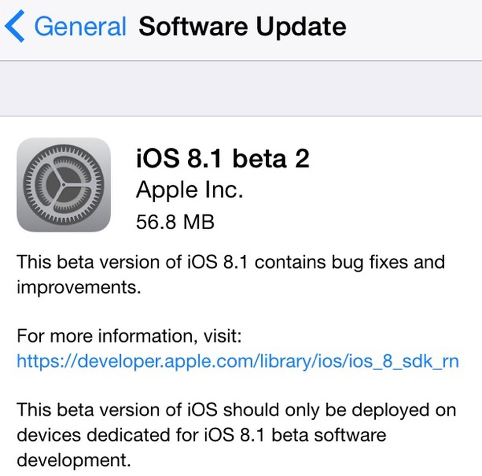 Apple Seeds Second iOS 8.1 Beta to Developers - MacRumors