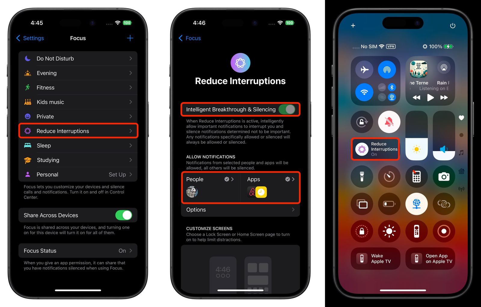 Ios 18 1 Use The New Reduce Interruptions Focus Macrumors