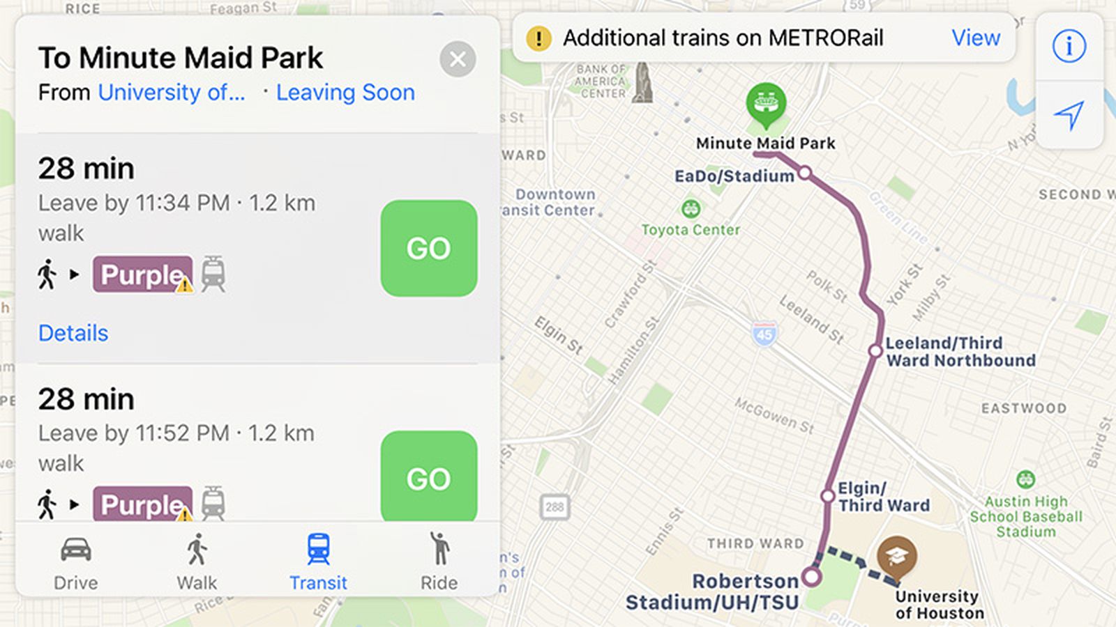 Apple Maps Now Provides Transit Directions in Houston Ahead of Super ...