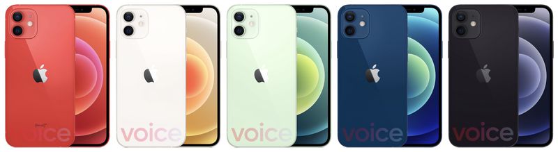 iPhone 12 and iPhone 12 Mini Leaked in Blue, Red, Green, Black, and ...