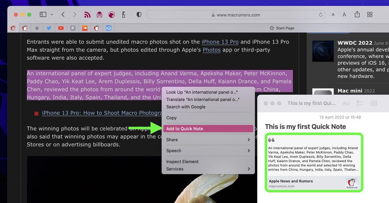 How to Use Quick Notes in macOS - MacRumors