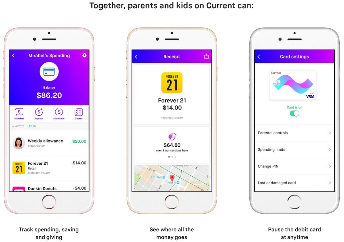 Visa and Payments Startup 'Current' Launch Debit Card for Kids That ...