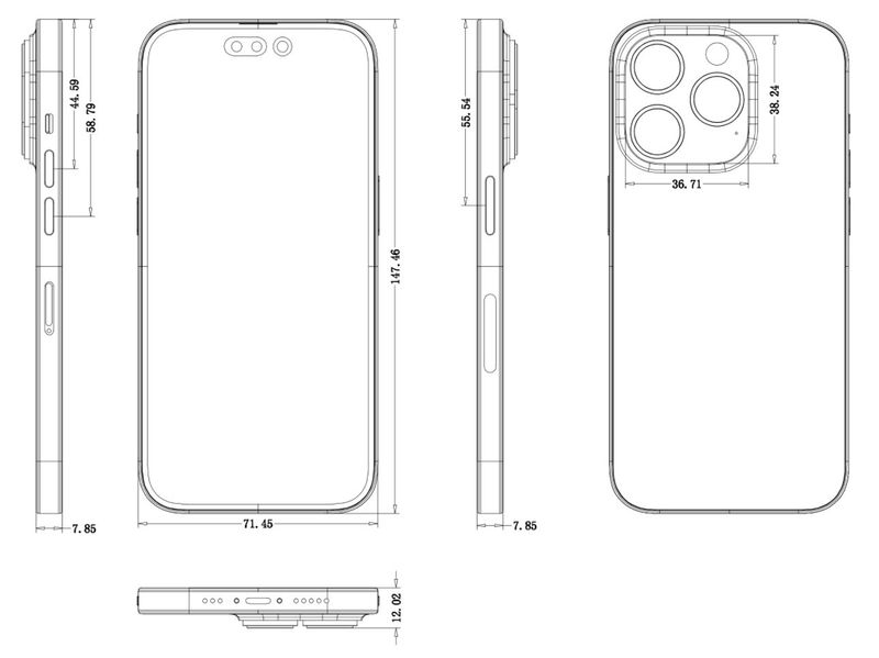 iPhone 14 Pro and iPhone 14 Pro Max Schematics Reveal Larger Camera ...