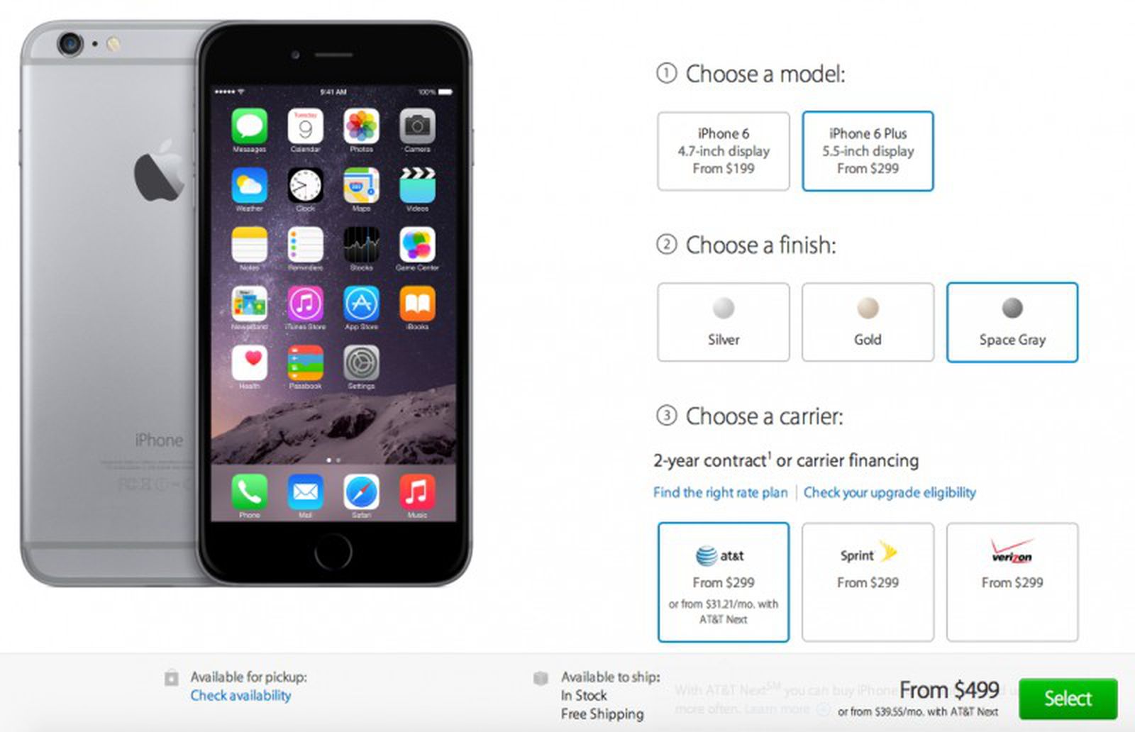 Apple's Online Store in U.S. Now Listing All iPhone 6 and 6 Plus Models ...