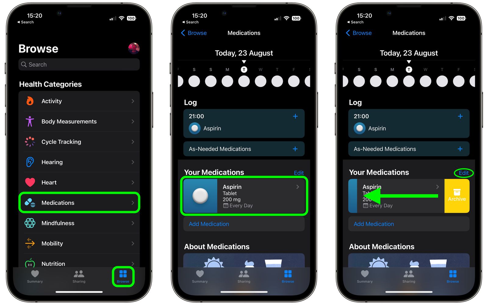 iOS 16: How to Remove an Item From Your Medication Log in the Health ...