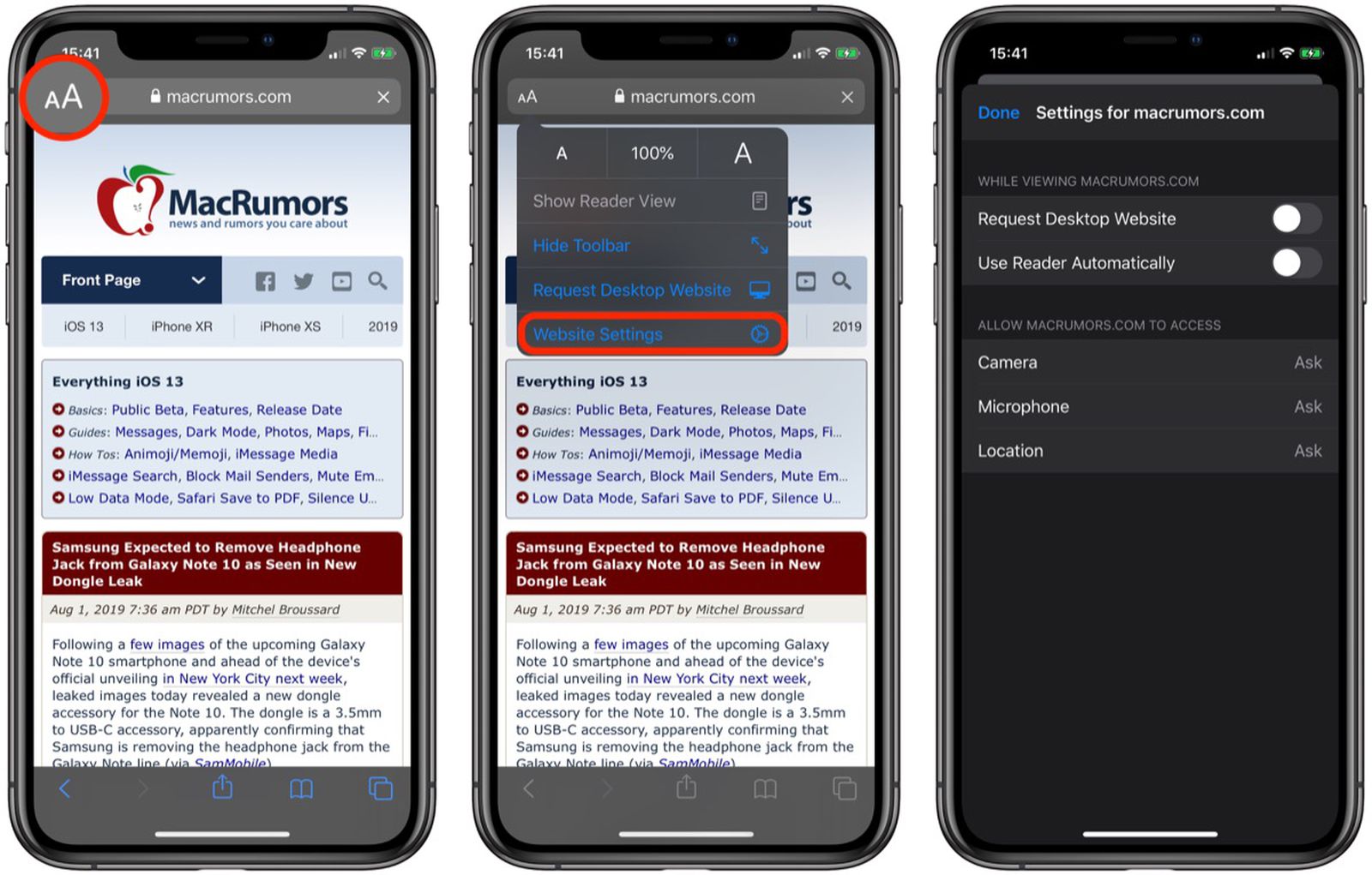 How to Access Website Settings in Safari for iOS - MacRumors