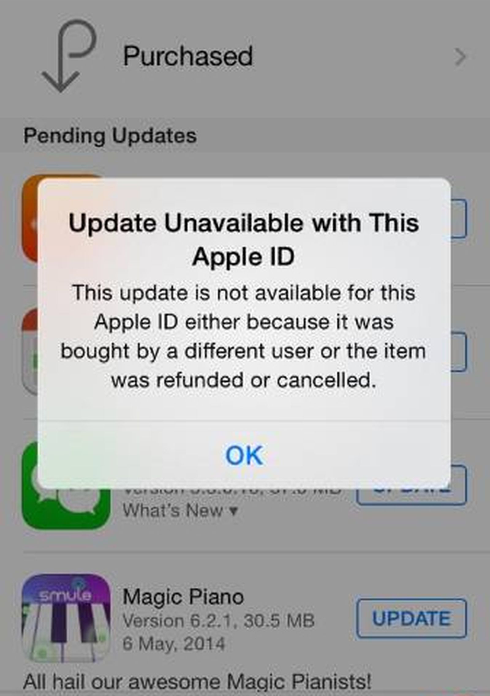Some iOS Users Reporting Apple ID Error Messages When Updating Apps - MacRumors