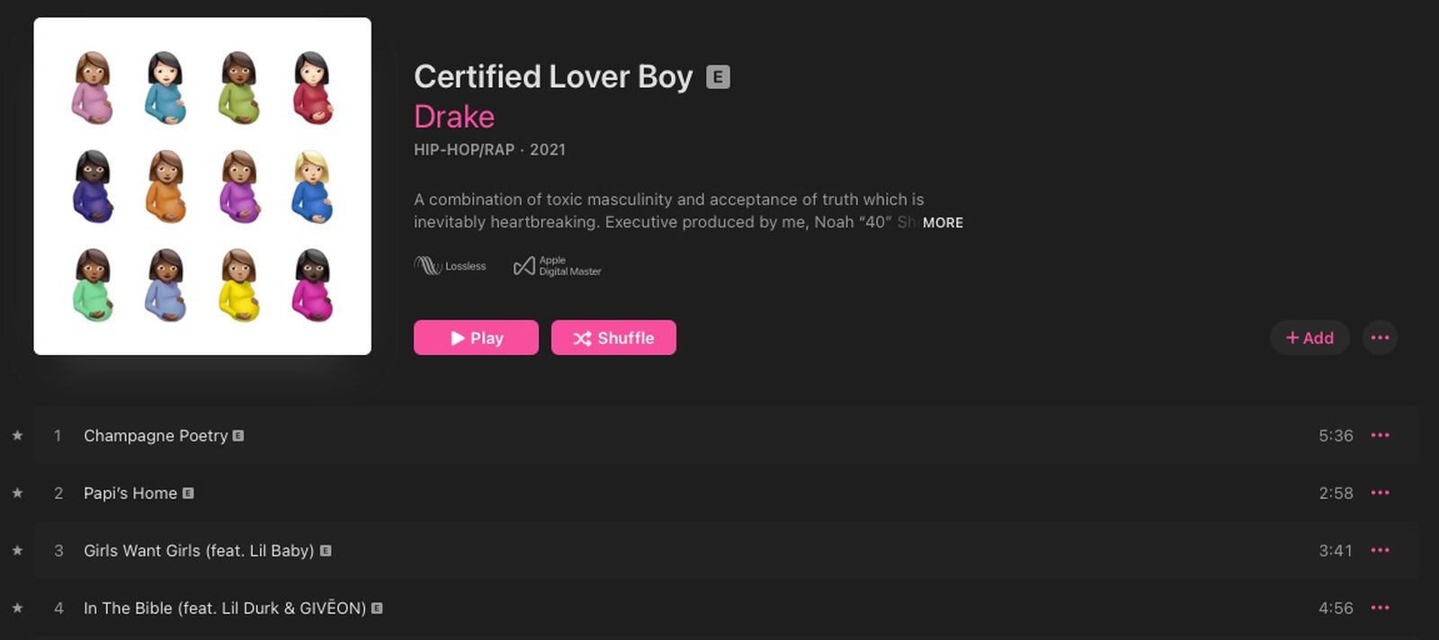 Drake Album 'Certified Lover Boy' Breaks Apple Music's One-Day ...