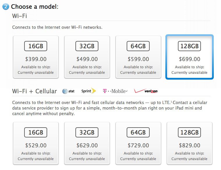 Apple's New iPad Mini with Retina Display Bumps Maximum Capacity to 128 ...