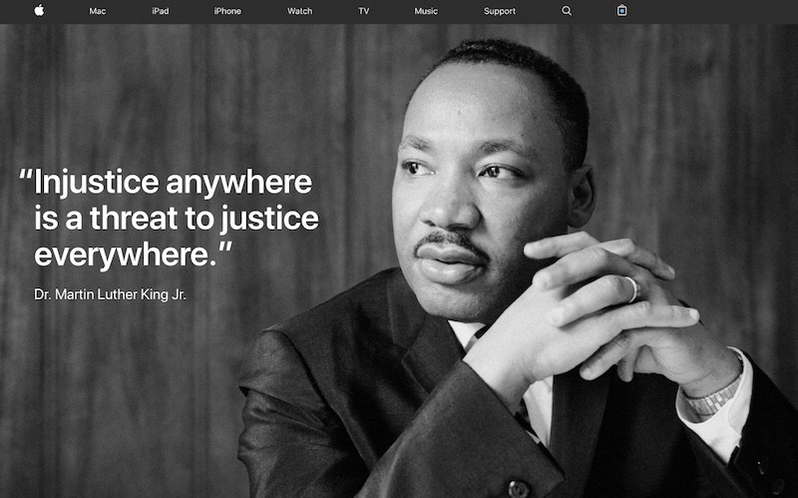 Apple and Tim Cook Commemorate Dr. Martin Luther King, Jr. - MacRumors