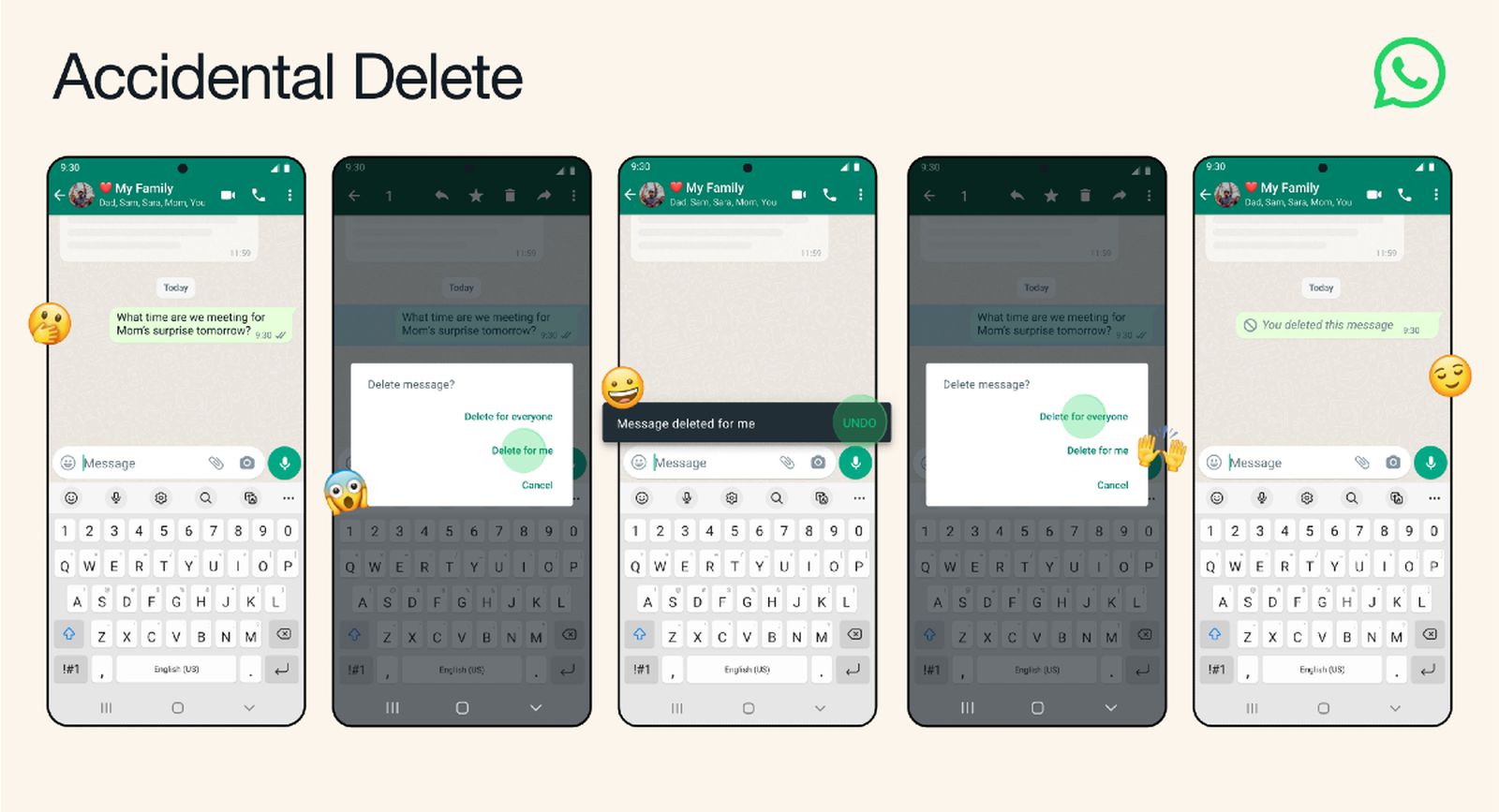 WhatsApp's New Accidental Delete Feature Lets You Undo 'Delete For Me' So You Can 'Delete For ...
