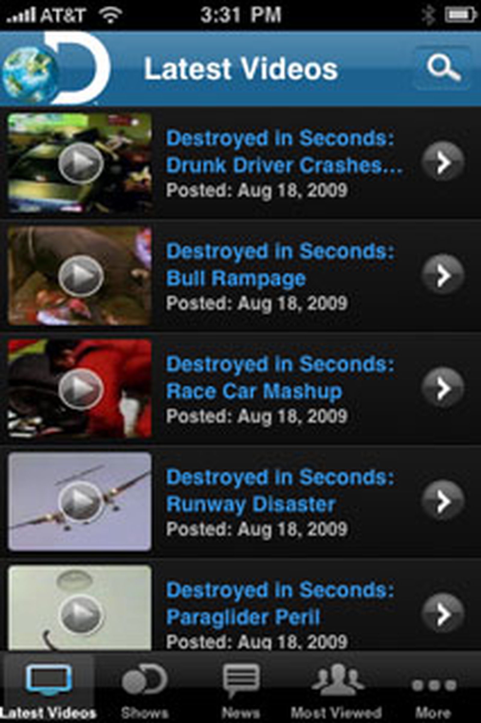 Discovery Channel App Hits App Store - MacRumors